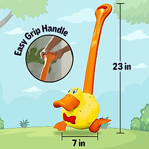 Waddles the Waddle Duck - Baby to Toddler Push Toy with Quacking Sounds and Waddling Action, Walking Toy for 1-3 Year Olds, Great for 1 Year Old Learning to Walk - Yellow