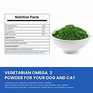 Mr. Ros Marine Phytoplankton: Supercharge Your Dog's Health (2.12 oz / 60 g). Essential Nutrients for Shiny Coat, Strong Joints & Overall Wellbeing