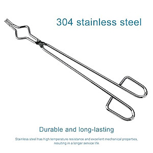 stonylab Crucible Tongs, 16 Inch Stainless Steel Crucible Tongs Laboratory Tongs for Securely Gripping