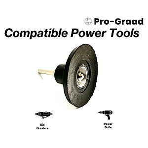 Pro-Graad 2" Type S Pad Holder for Quick Change Discs, 1/4" Shank, Type II, TS, S-Type Holder Quick Change Mandrel, for Die Grinder, Grinding Polishing Paint Removal Sanding and Conditioning Discs