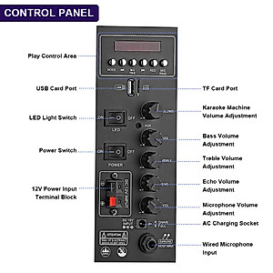 Bluetooth Karaoke Machine for Adults with 2 Wireless Microphones, Portable Karaoke Speaker with Disco Lights, Gifts for Kids, Boys & Girls