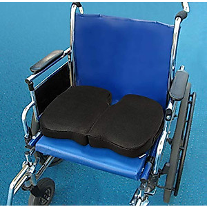 TravelMate Extra-Large Gel-Memory Foam Seat Cushion – Perfect for Office Chair and Wheelchair – Does Not Slip Even on Marble Floors – Washable & Breathable Cover – Relieves Back Pain – 19.5”x17”x2.5”