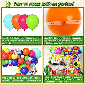 Amandir Fiesta Mexican Party Decorations 115Pcs Fiesta Balloon Garland Arch Kit Fiesta Party Banner Cactus Llama Avocado Foil Balloons Cinco De Mayo Taco Coco Baby Shower Birthday Carnival Party Decor