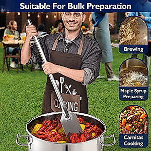 ARC WS121 48 Inch Stainless Steel Mixing Paddle with Threads Removable Handle Long Stir Paddle for Large Batch Cooking Crawfish Boil and Brewing Beer