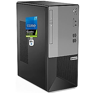 Lenovo V50t Tower Computer, Intel i7-11700KF, 64GB RAM, 2TB NVMe SSD, Nvidia K1200 4GB DDR5, DVD-RW, HDMI, VGA, AC Wi-Fi, Bluetooth, Windows 11 Pro