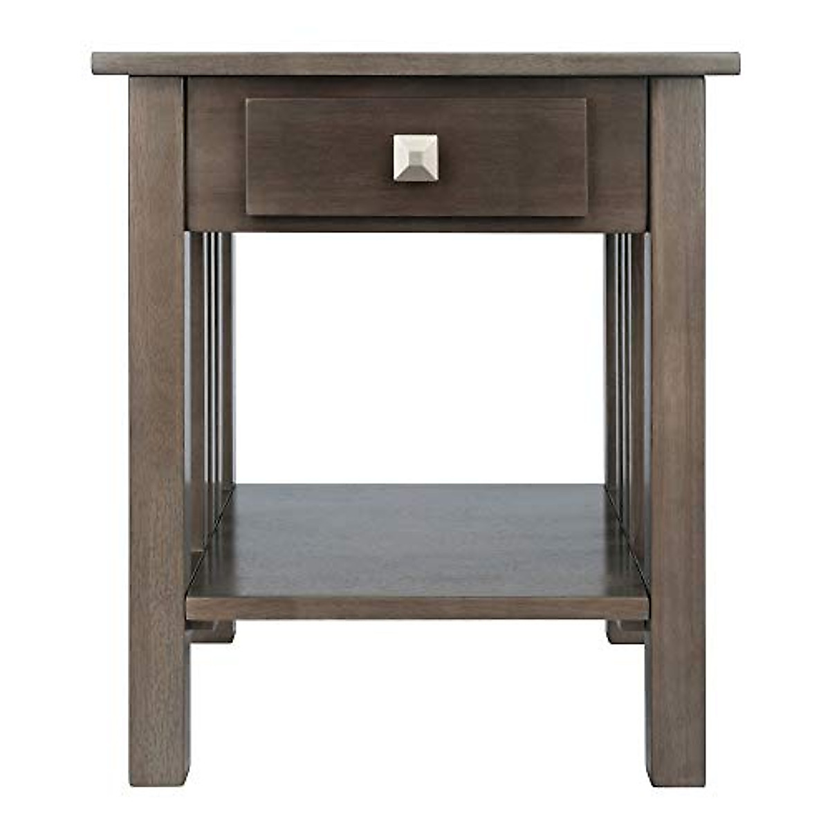Winsome Stafford Occasional Table, Oyster Gray 19.92 x 18.98 x 22.05