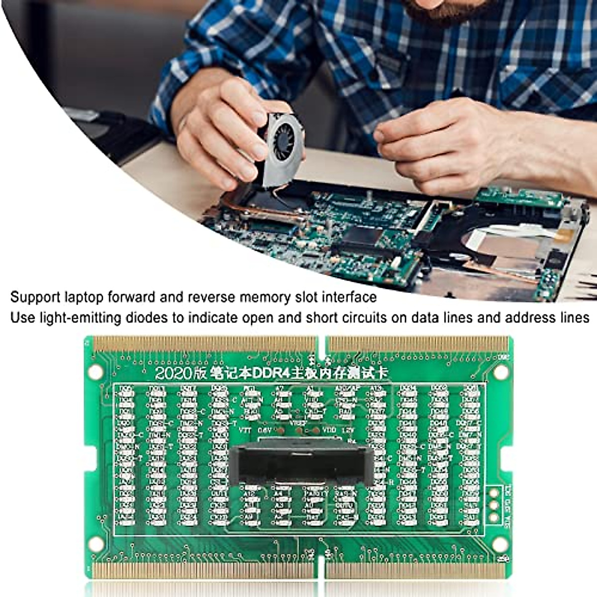 Post Diagnostic Card, Maintenance Detector Light Emitting Diodes Post Test Card Repair Tools for Laptops for Repairing Laptop