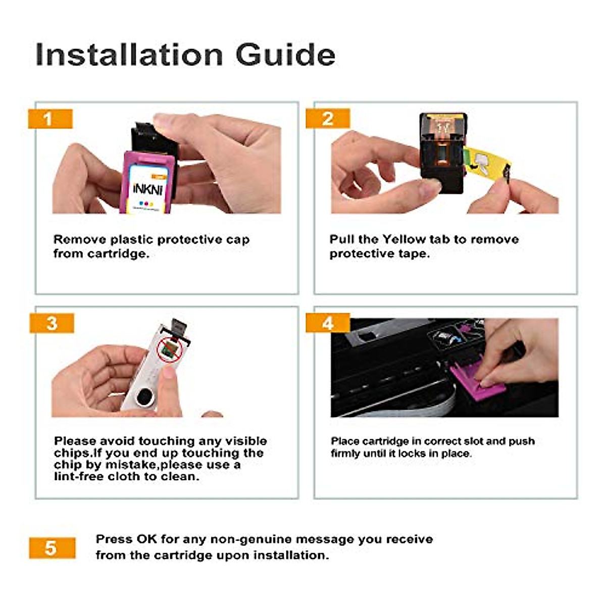 InkNI Compatible Ink Cartridge Replacement for Canon 245XL 246XL PG-245 XL Ink for Pixma TR4520 TR4522 MX492 MG2522 MX490 TS3122 TS3322 Printer (Black, Tri-Color)