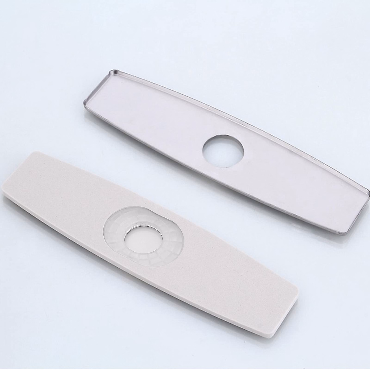 BWE Sink Hole Cover Deck Plate Matching Kitchen Sink Faucet Single Hole or Bathroom Faucet 1-3 Hole Brushed Nickel 10 Inch Stainless Steel Faucet Plate Basin Vanity Sink