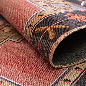 Unique Loom Timeless Collection Area Rug - Thomas (3' 6" x 5' 7" Rectangle, Pink/ Black)