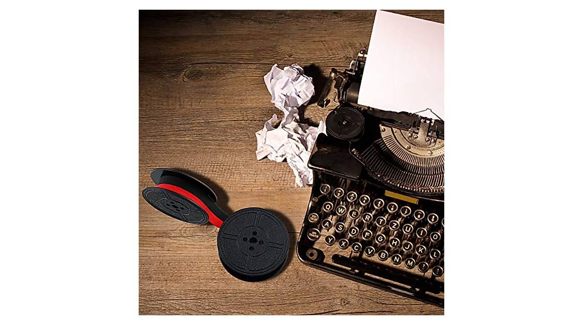Typewriter Ribbon Twin Spool Pack - 4 Pairs in Red & Black