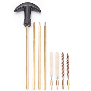 Motanar .177 and .22 Caliber Air Gun Cleaning Kit - Includes Cleaning Rod, Brushes, Mops, Jags, Picks and Thread Adapter (.177 and .22 Caliber)