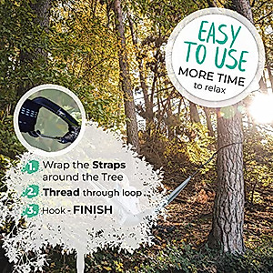 Hammock Tree Straps | Hammock Straps for Trees | Hammock Accessories for Camping | Hammock Hanging Kit | Tree Straps for Hammock Heavy Duty | Hammock Tree Hanging Kit