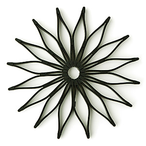 Spice Ratchet Blossom Multi-Use Silicone Trivet, Black