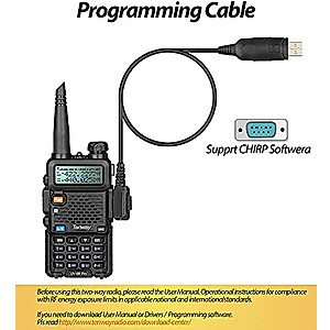 Ham Radio UV-5R Pro 8W Dual Band Two Way Radio with Handheld Speaker Mic and Antenna 2Pack and Programming Cable