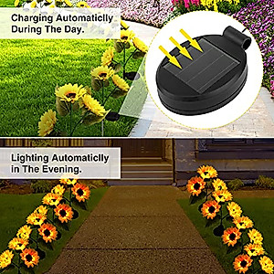 WOOPOWER Solar LED Light Replacement Top Part Panel 4 Packs, Solar Panel Lantern Lid Light Bulb Accessories Battery Box, for Outdoor Stake Light Lanterns DIY Table Light Garden Patio Decor