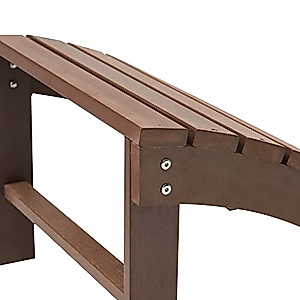 Psilvam Adirondack Ottoman, Adirondack Footstool for Adirondack Chair Weather Resistant Foot Rest for Outdoor Porch, Yard, Garden（Brown）