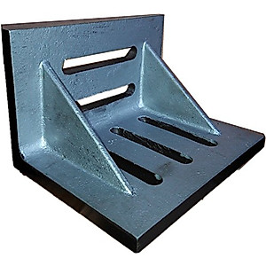HHIP 3402-0305 7" x 5-1/2" x 4-1/2" Slotted Angle Plate, Webbed