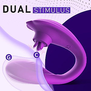 Remote Control Vibrator Sex Toy - Clitoral Licking G Spot Vibrator with 20 Modes, Couples Vibrator with APP, Wearable Panty Vibrator for Clit G Spot Stimulation, Adult Sex Toys for Women or Couples