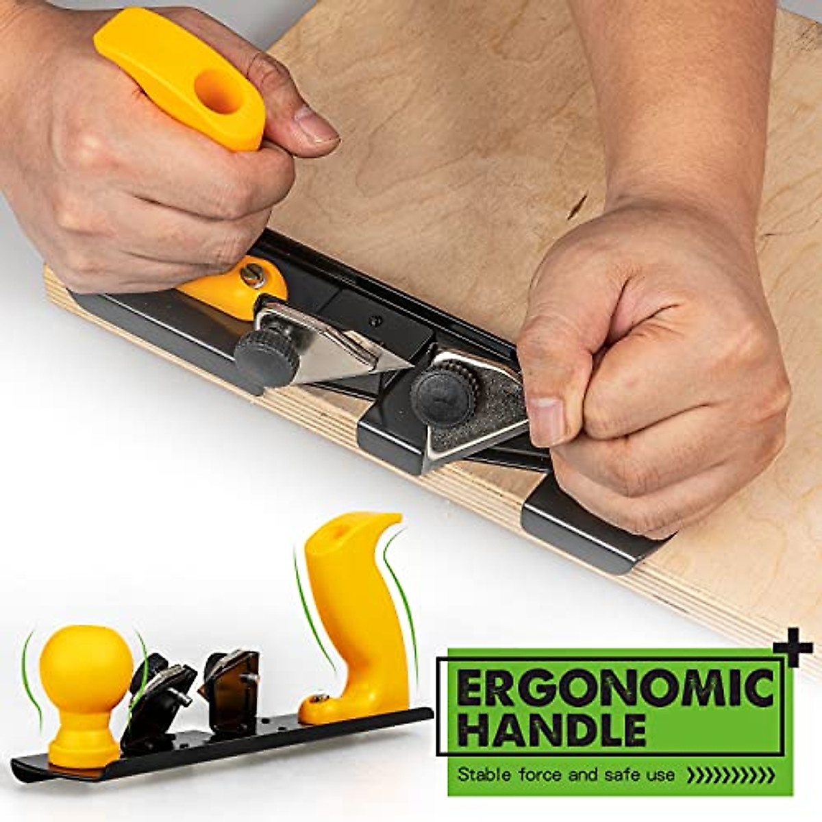 XDOVET Adjustable Hand Held Wood Planer, With Dual Blade and ABS Plastic Handle, Woodworking Edge Corner Flattening Tool for Quick Edge Planing