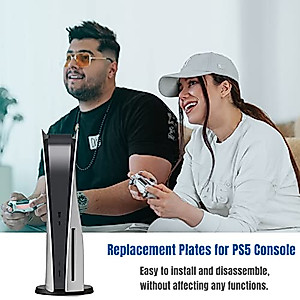 Disc Edition Face Plates Cover Skins Shell Panels for PS5 Console, Accessories for Playstation 5 Protective Shell Replacement Faceplate (Grey)