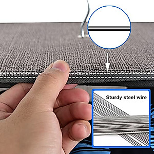 Libeder Hanging Shoe Organizer for Closet, Hanging Closet Organizers 20 Section Shoe Shelves, Space Saving Shoe Holder & Storage, Grey, 12''W×12''Dx 50''H