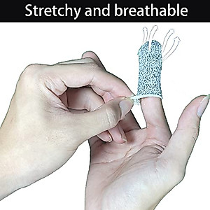 Zxfuture 12PCS Cut Resistant Finger Cots,Finger Sleeves, Glove Life Extender, Reusable Thumb Protectors Finger Covers Fingertip Protector for Cutting, Handicrafts, Craft (Pack of 12)