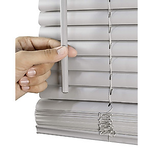 CHICOLOGY Blinds for Windows , Mini Blinds , Window Blinds , Door Blinds , Blinds & Shades , Camper Blinds , Mini Blinds for Windows , Horizontal Window Blinds , Gloss Gray, 48"W X 48"H