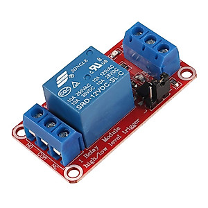 Aoicrie 5Pcs DC 12V 1 Channel Relay Module Board Shield with Optocoupler Isolation Support High or Low Level Compatible Development Board Trigger