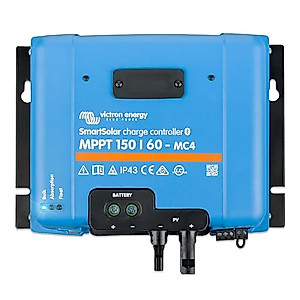 Victron Energy SmartSolar MPPT MC4 150V 60 amp 12/24/36/48-Volt Solar Charge Controller (Bluetooth)