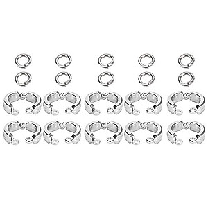 GLOGLOW Bird Foot Rings, 10Pcs Metal Bird Parrots Leg Ring Outdoor Fly Training Activity Opening Clip Accessories for Small Medium Large Birds Training