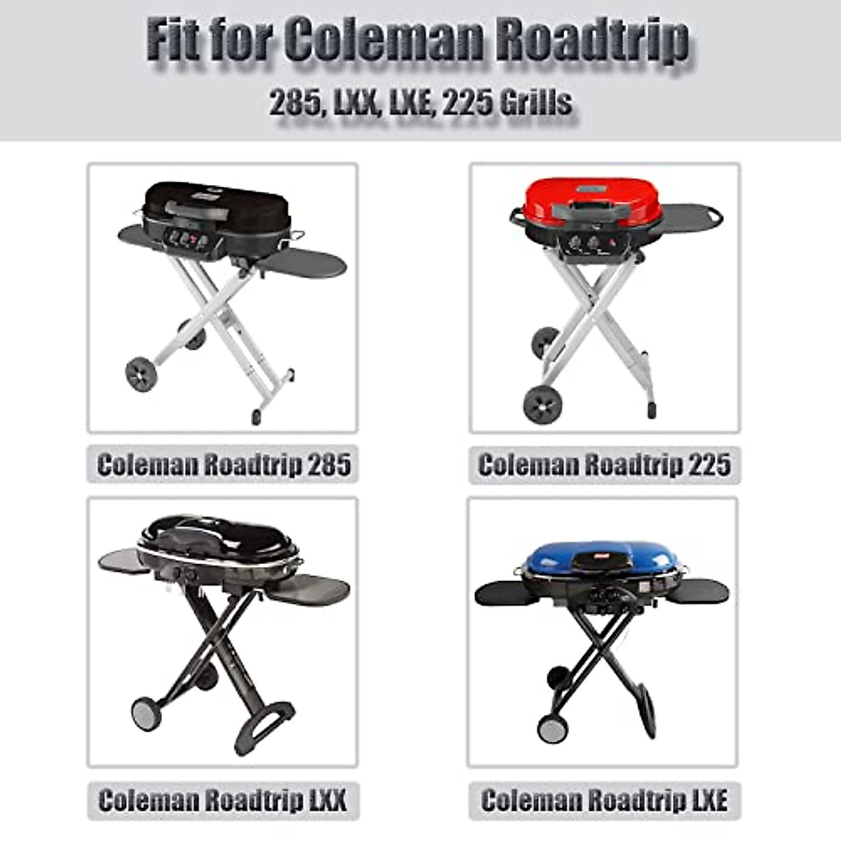 TOHONFOO Coleman Grill Cover for Coleman Roadtrip 285, LXX, LXE, 225 Portable Grill Cover - Heavy Duty Waterproof 600D Oxford Fabric