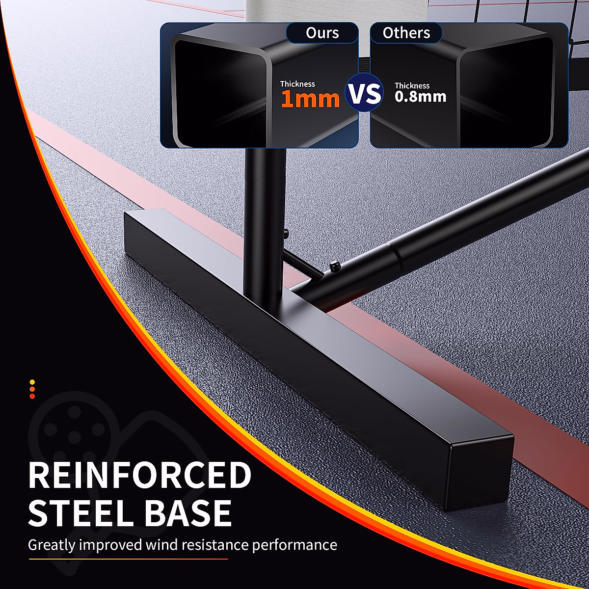 GOTWAH Pickleball Net System with 4 Lightweight Fiberglass Pickleball Paddles & Balls Outdoor Portable Pickleball Set with Net 22FT Regulation Size Weather Resistant for Badminton Driveway Backyard