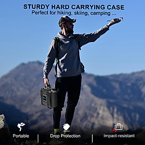 Lekufee Portable Travel Waterproof Hard Case Compatible with DJI Mini 2 SE/DJI Mini 2 Drone/DJI Mini 4K and DJI Mavic Mini 2 Drone Accessories(CASE ONLY)