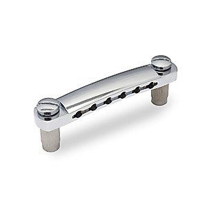 Metallor Tune-O-Matic Style Guitar Stop Bar Tailpiece for LP Les Paul SG Style Electric Guitar Parts Replacement Chrome.