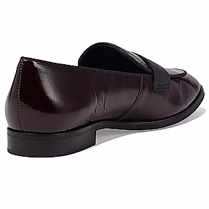 Marc Joseph New York Bryant Park Loafers for Women – Leather Sole Insert – Flexible Rubber Sole – Penny Strap Wine Svelte Patent 9.5 M