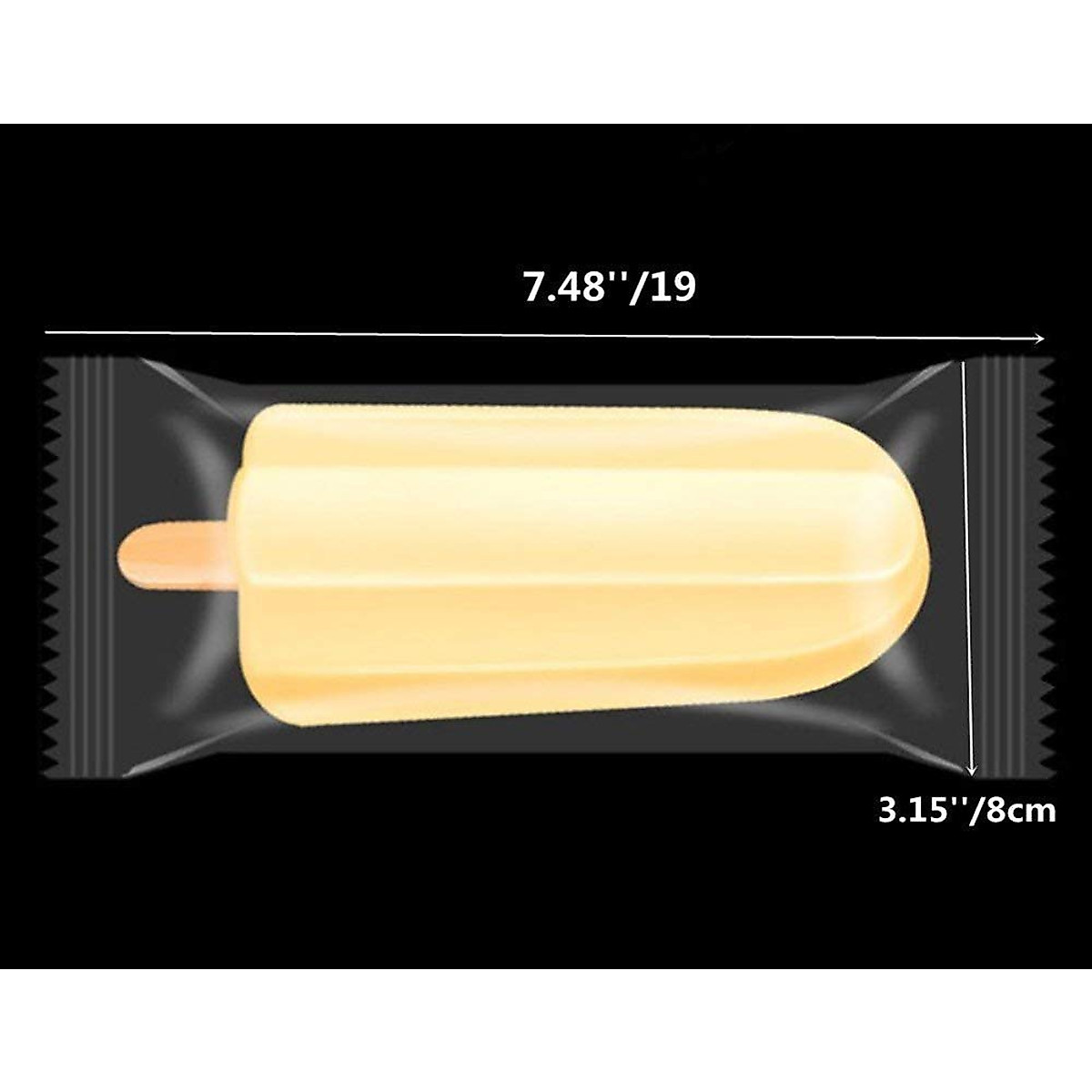 Ice Popsicles Bags Thick Frozen Pops Ice Cream Plastic Wrappers for Candy Food Grade Hot Sealing Packing Containers (200Pcs ,Clear)