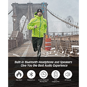 Sleep Mask Bluetooth Eye Mask with White Noise Bundle Bluetooth Beanie Hat with Light, Christmas Gifts for Men Women Dad