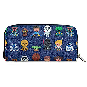 Loungefly Star Wars Baby All Over Print Zip Around Wallet, Blue