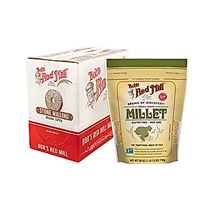 Bob's Red Mill Whole Grain Millet, 28-ounce (Pack of 4)