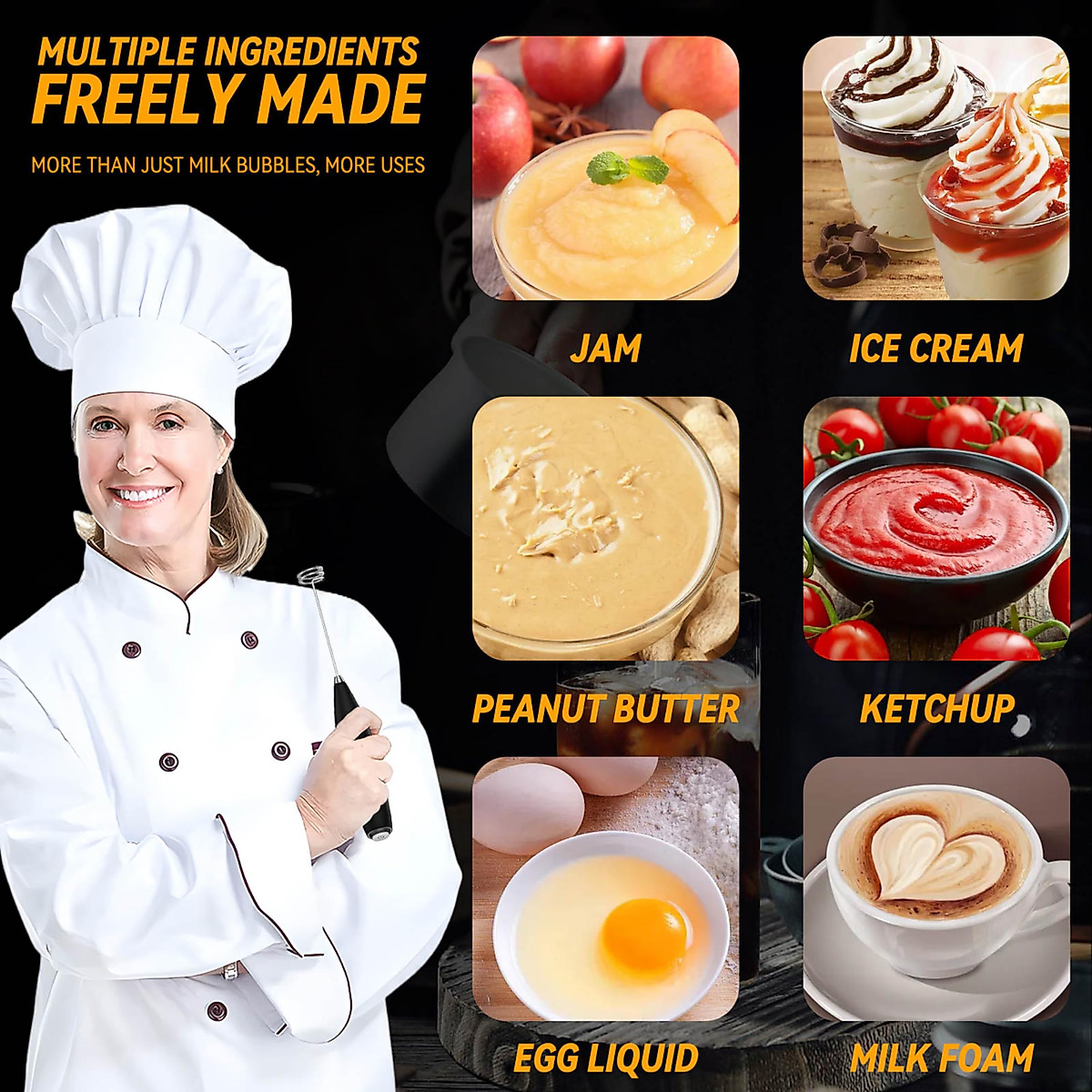 Todasana Club 2024 Milk Frother Wand | Best Double Whisk Milk Frother Handheld | High Powered 19000rpm/min With Improved Motor Electric | Drink Mixer For Coffe, Cappuccino, Frappe, Matcha & More