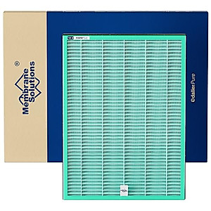 Membrane Solutions MSA3/MSA3S Genuine Pet Odor Removal Air Purifier Filter Replacement 1 Pack, Upgraded 4-in-1 H13 True HEPA Filter with OdallerPure Technology