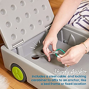 ECR4Kids Lock and Roll Personal Safe, Travel Lockbox, Grey