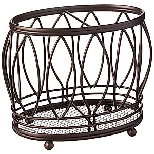 Spectrum Diversified Leaf Holder & Countertop Organizer Traditional Style Utensil Crock for Kitchen Organization & Storage, Cutlery & Flatware Caddy, Bronze