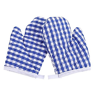 Oven Mitts Kitchen Gloves: Straw Holder 2Pcs Microwave Gloves Kitchen Mitts for Cooking Baking Grils Play Cooking Pot Kitchen Oven Mitts and Pot Holders Sets
