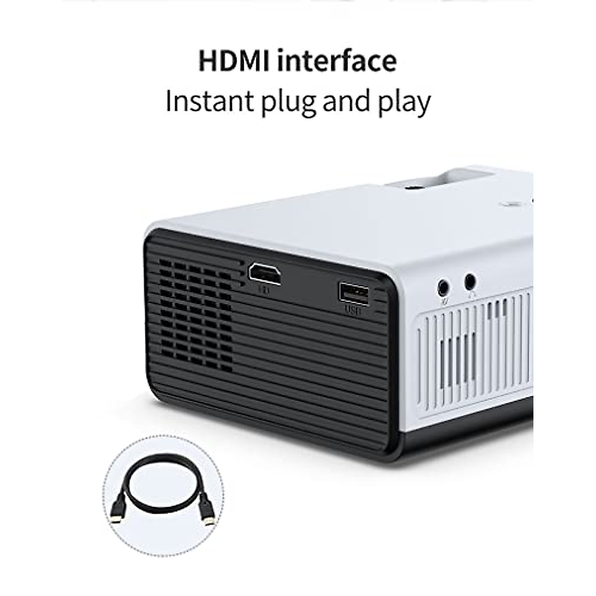 【2022 New】 Ultra HD 4K Projector Android 9.0 LED WiFi Wireless Mirroring for Phone 1080p LCD Support 4K 3D Video Movie Intelligent Projector Portable Home Theater