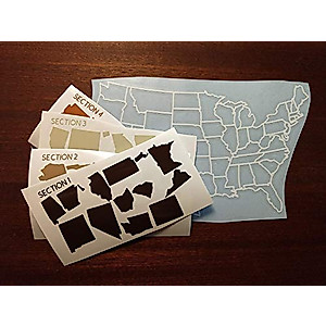 Personalized Mini US Decal Map Tracker - 8" x 5" U.S. Decal, Camper Tracking Decal, Camping Decal, Adventure Tracker, Travel Tracker, State Travel Decal