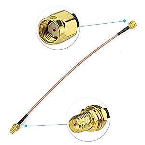 Bingfu WiFi Antenna Extension Cable (2-Pack) RP-SMA Male to RP-SMA Female Bulkhead Mount RG316 Cale 30cm 12 inch for WiFi Router Security IP Camera Wireless Mini PCI Express PCIE Network Card Adapter