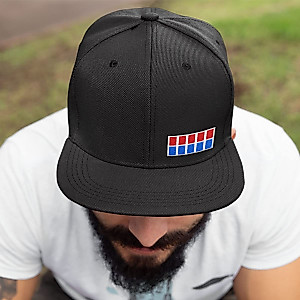 BustedTees Imperial Officer Flexfit Hat Casual Wear Baseball Cap for Men Breathable Flex Fit Ultrafibre Airmesh Fitted Cap (Charcoal, Large-X-Large, l)