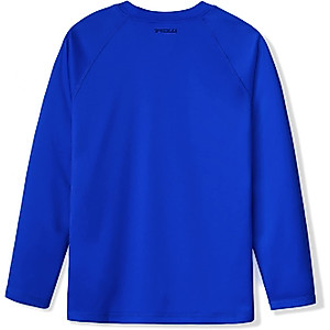TSLA Kids Youth UPF 50+ Long Sleeve T-Shirt, Athletic Sports Dry Fit Sun Shirts, UV Sun Portection Fishing Shirts, Loose Fit Rashie Blue, 14
